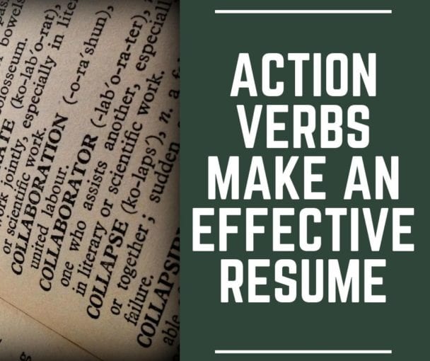 Strong Action Verbs and Your Resume
