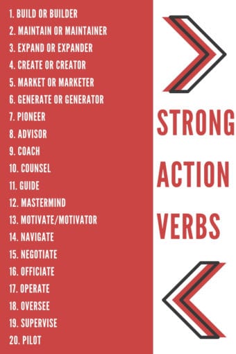 20 Action-Oriented Words You Can Use on Your Resume Today!