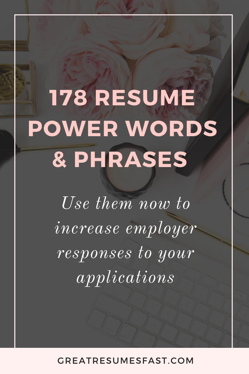 178 Resume Power Words & Phrases to Increase Responses to Your ...