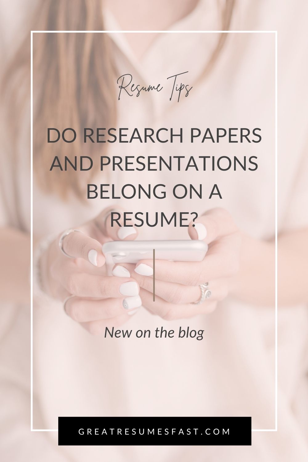 Do Research Papers and Presentations Belong on a Resume